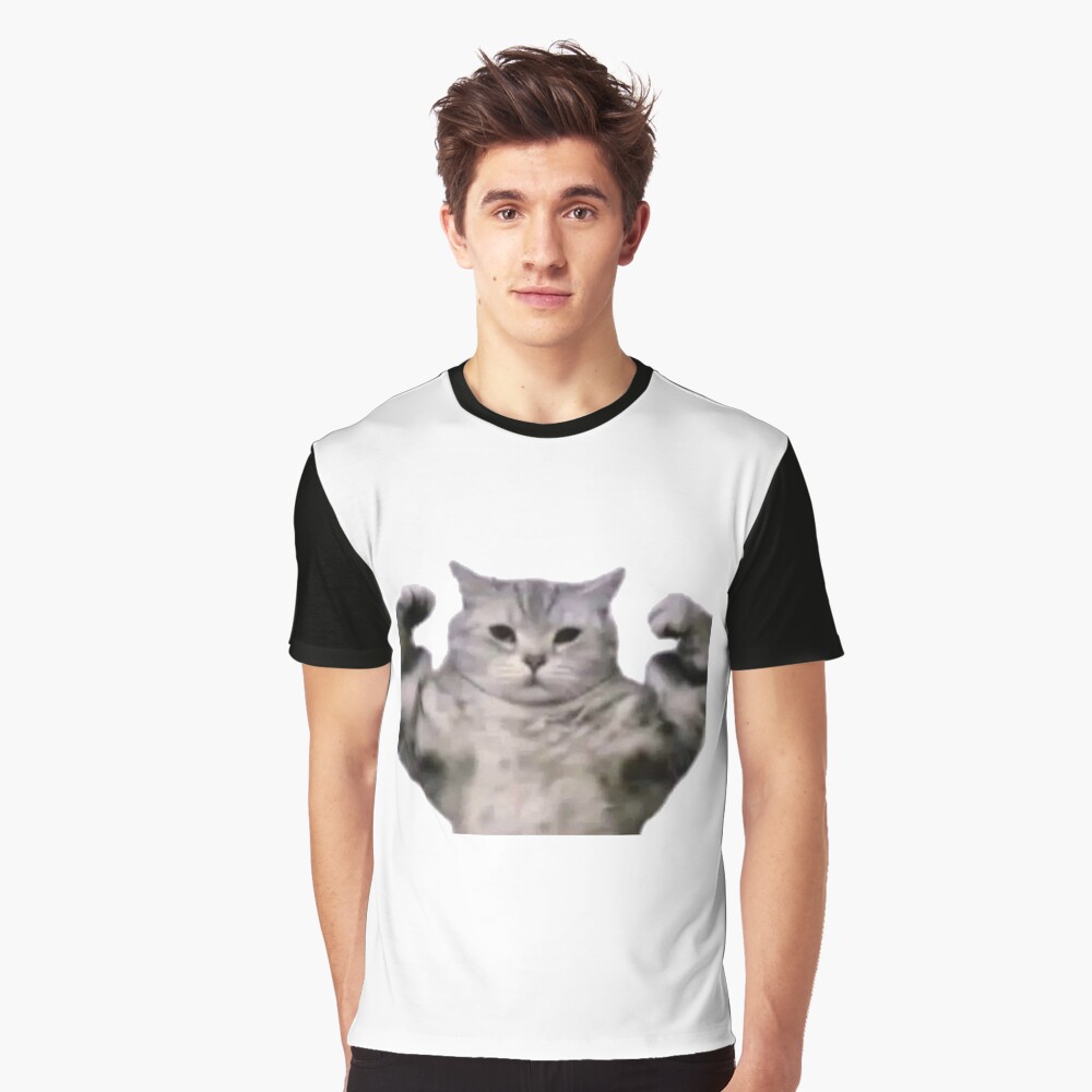 "Buff Cat Meme" Sticker for Sale by Fecal-Fashion | Redbubble