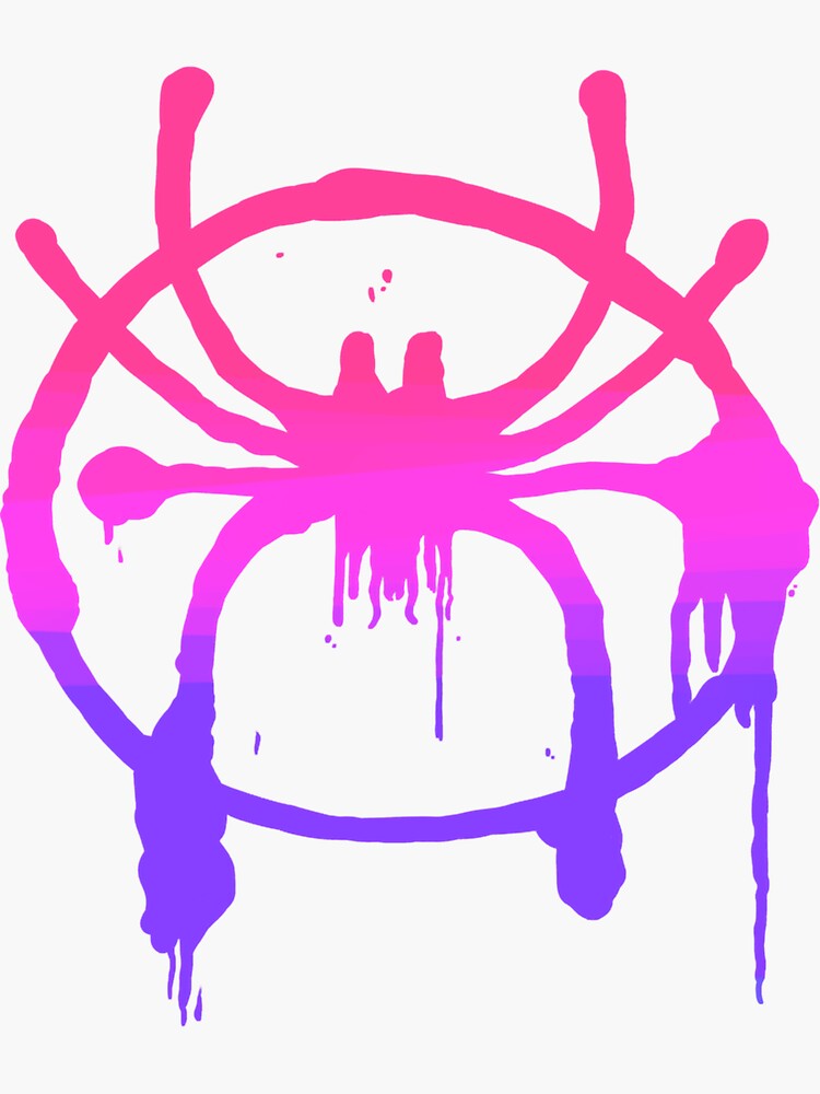"Into the spiderverse bi flag" Sticker for Sale by NyjahWetton | Redbubble