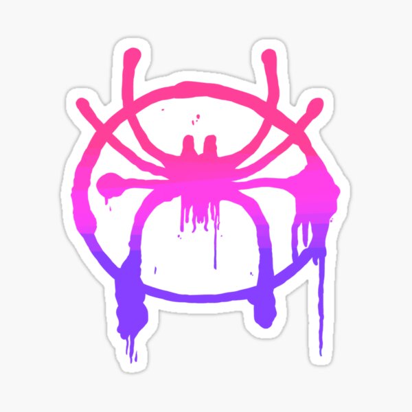 "Into the spiderverse bi flag" Sticker for Sale by NyjahWetton | Redbubble
