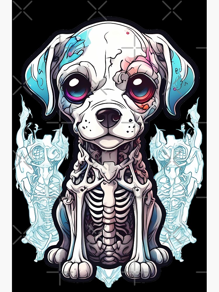 "Gothic Inspired Skeuomorphic Dog Skeleton" Poster for Sale by ...