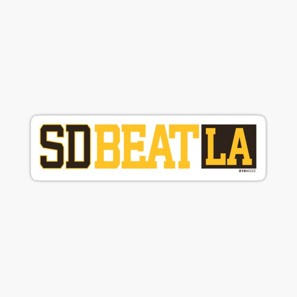 "San Diego Beat LA" Sticker for Sale by TheBmacz | Redbubble