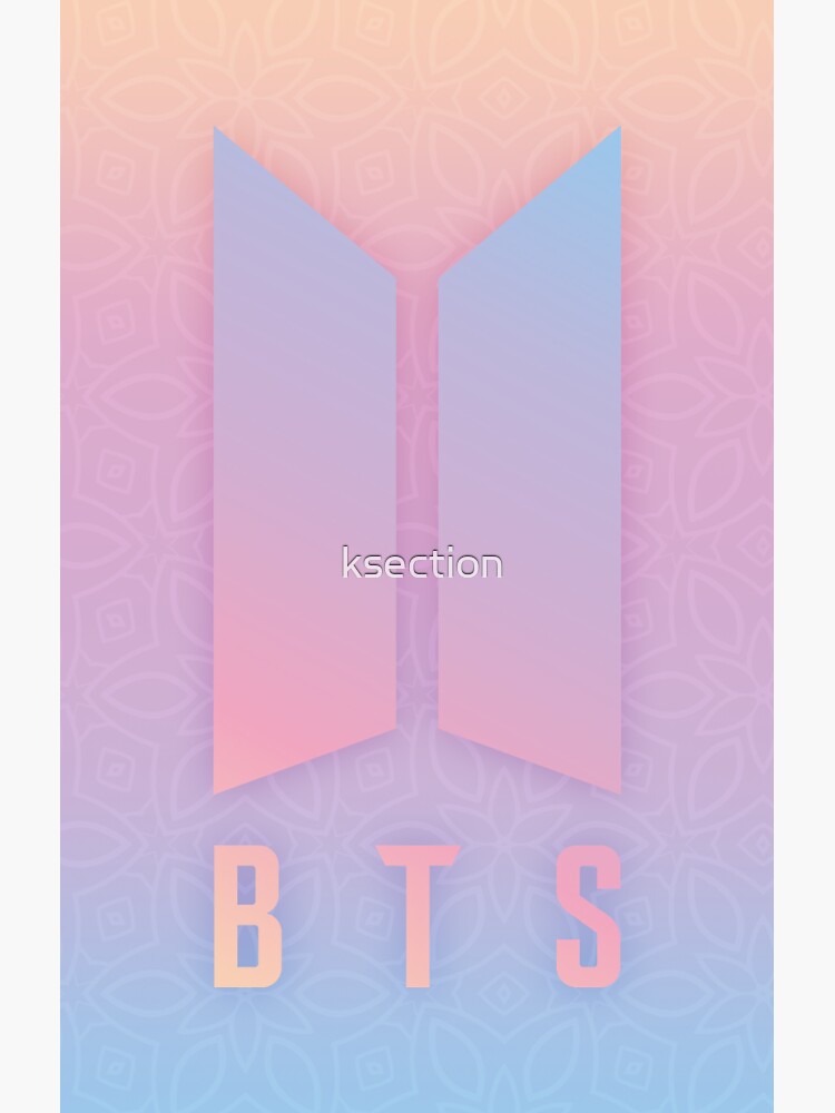 "BTS LOGO Color Gradient" Sticker for Sale by ksection | Redbubble