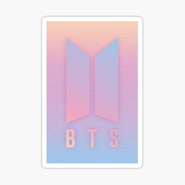 "BTS LOGO Color Gradient" Sticker for Sale by ksection | Redbubble