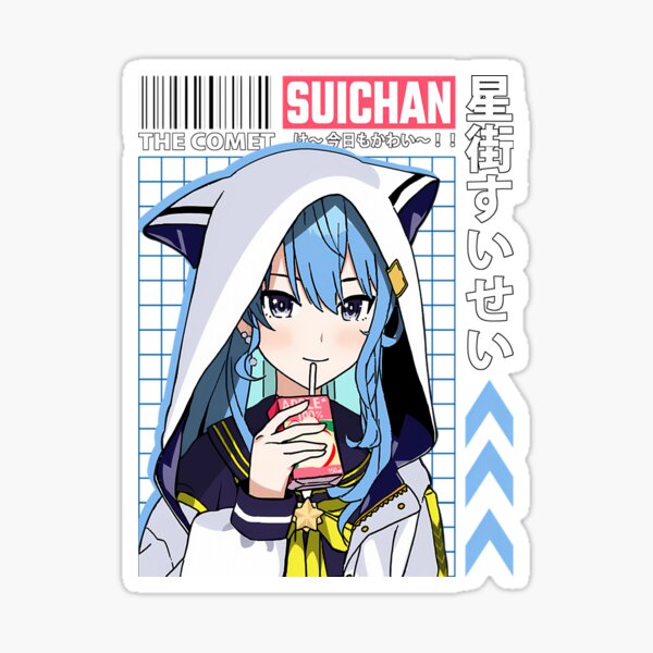 "Hololive Hoshimachi Suisei with Hoodie" Sticker for Sale by ...