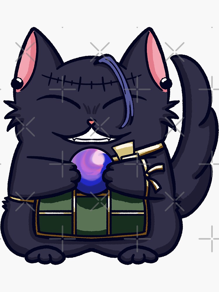"Jujutsu Cat #4 - Geto" Sticker for Sale by lynnea95 | Redbubble