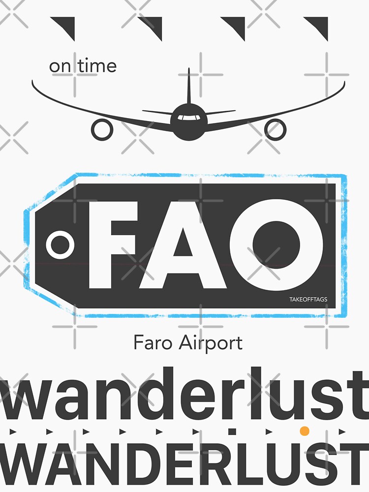 "FAO Faro airport Portugal" Sticker for Sale by Aviators | Redbubble