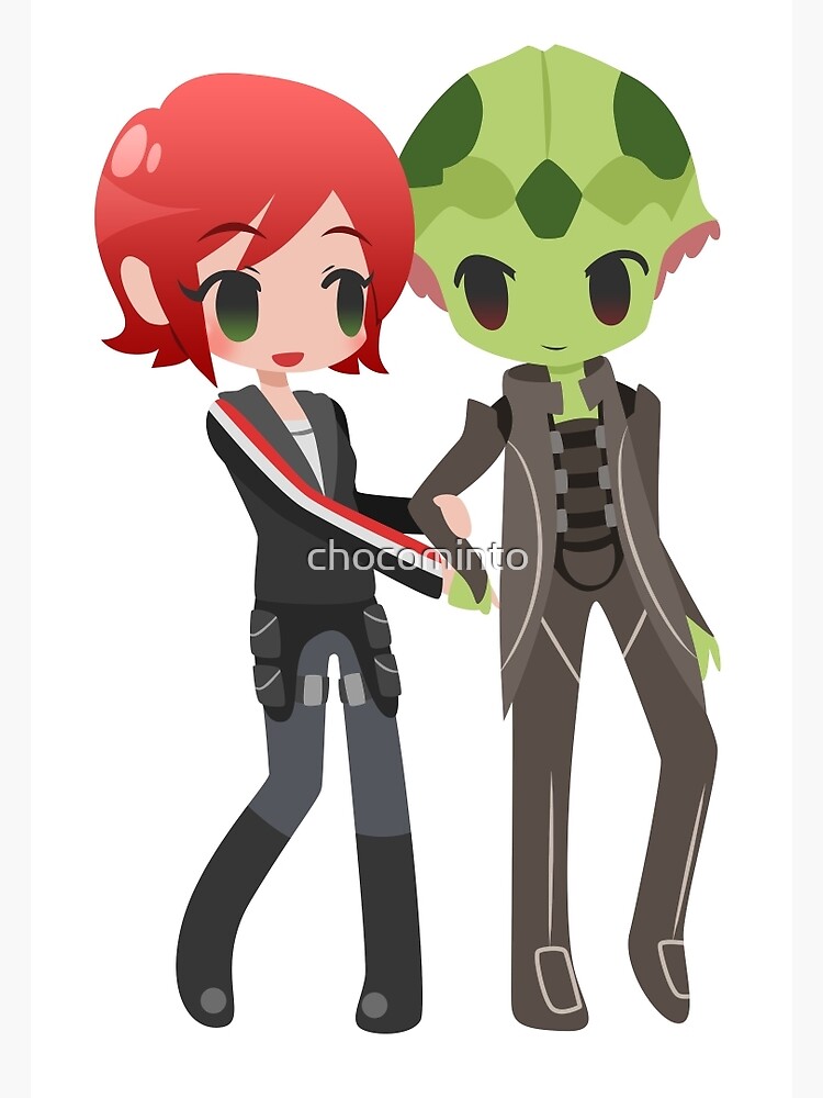 "Mass Effect - Shepard and Thane [Commission]" Art Print by chocominto ...