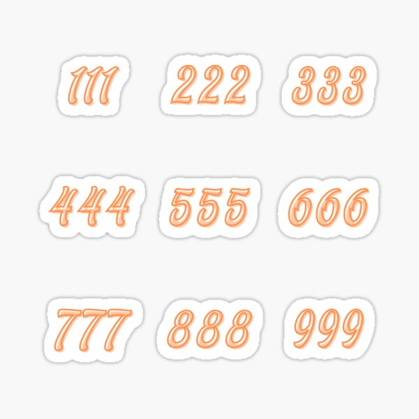 "angel numbers sticker pack " Sticker for Sale by art-by-nashe | Redbubble