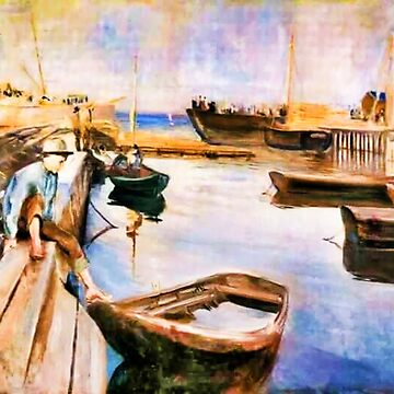 " Arrival of the Mail Boat 1890 Edvard Munch " Sticker for Sale by ...