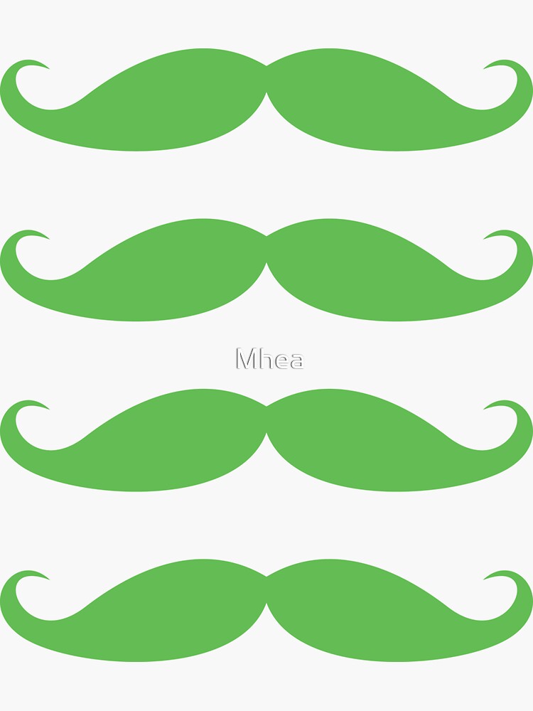 "Green mustache stickers, set of four for St Patrick's day" Sticker for ...