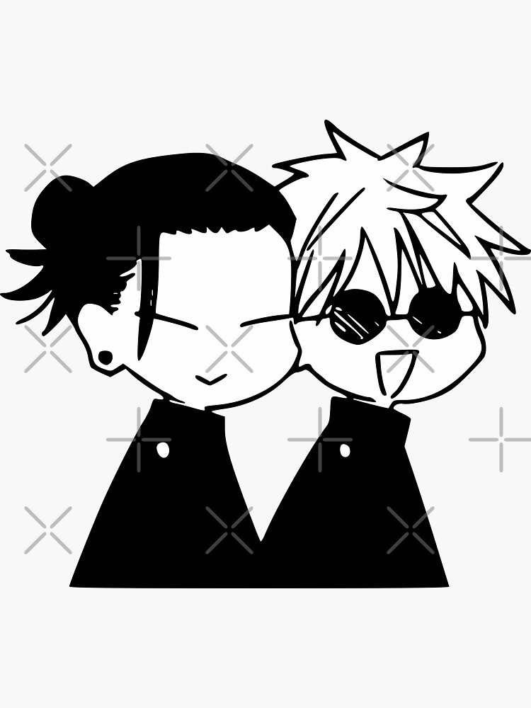 Gojo X Geto Cute And Funny Sticker For Sale By Sandsgnn Redbubble