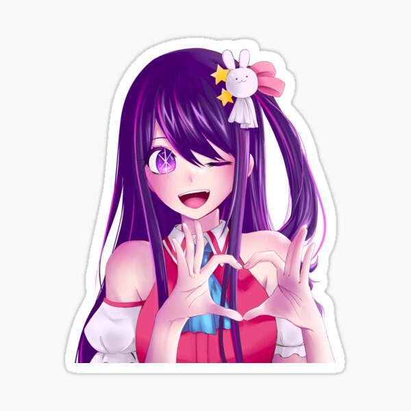 "Ai hoshino, Oshi no ko" Sticker for Sale by AmyMeou | Redbubble