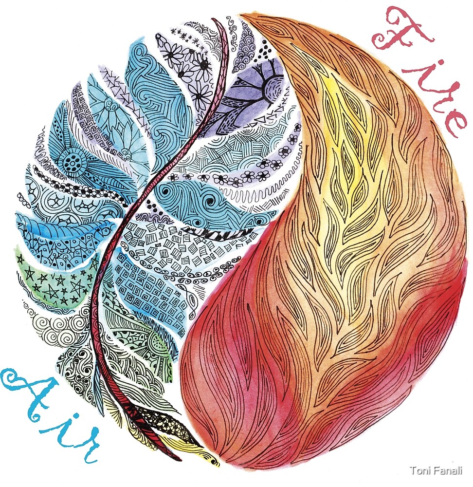 "Elemental Patterns Fire and Air" by Toni Fanali | Redbubble