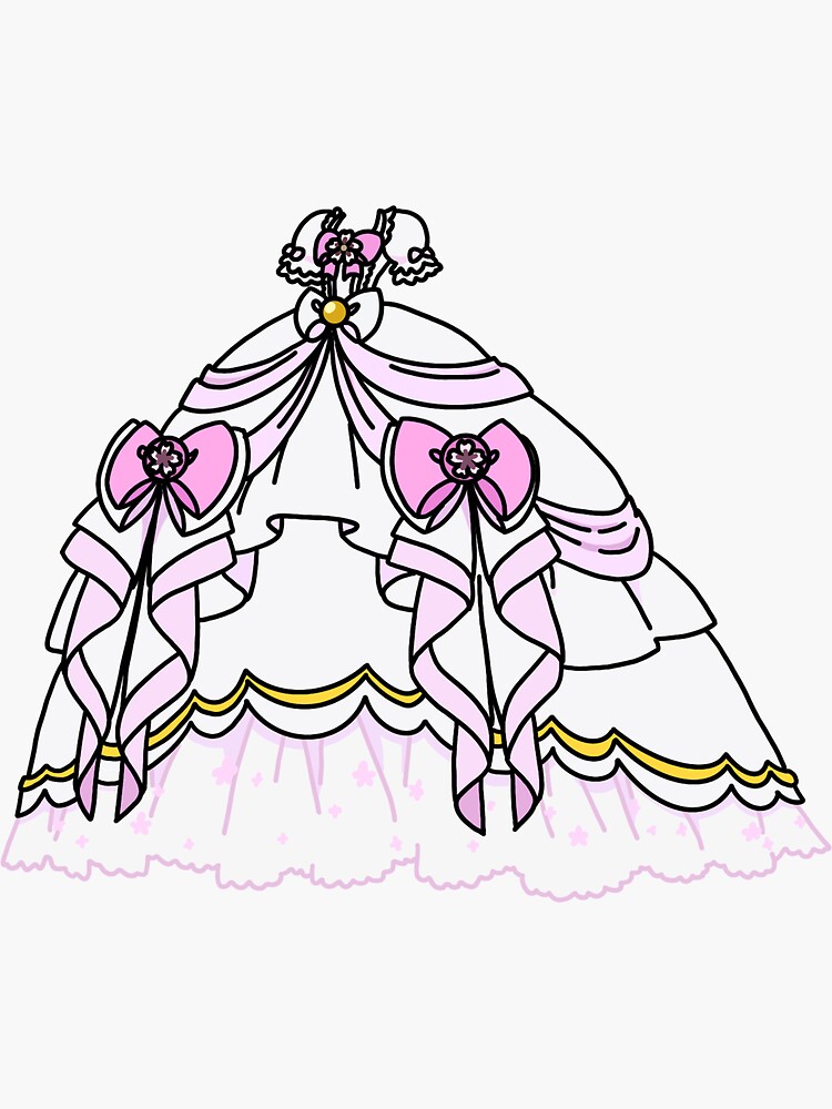 "Cure Flora Simplified Dress (Royal)" Sticker for Sale by ...