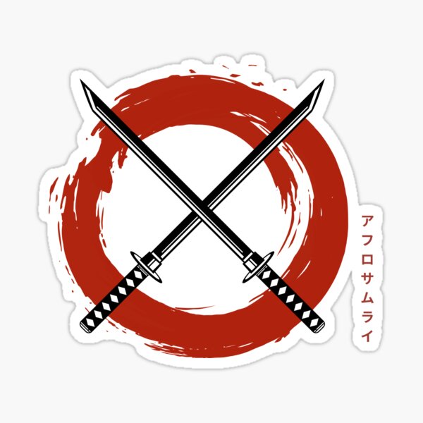 "Afro Samuraj - Anime Ninja - Samurai Sword" Sticker for Sale by ...