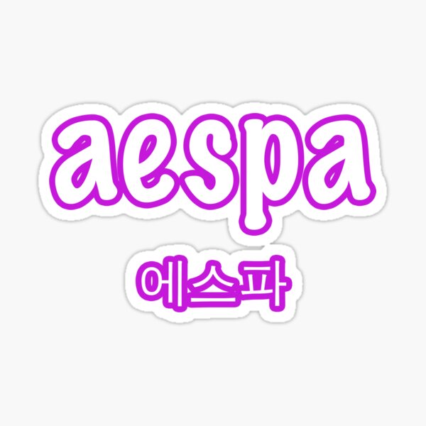 "Aespa Standard" Sticker for Sale by SaturnSix | Redbubble