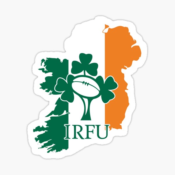 "Ireland IRFU Rugby" Sticker by DELAVdesign | Redbubble