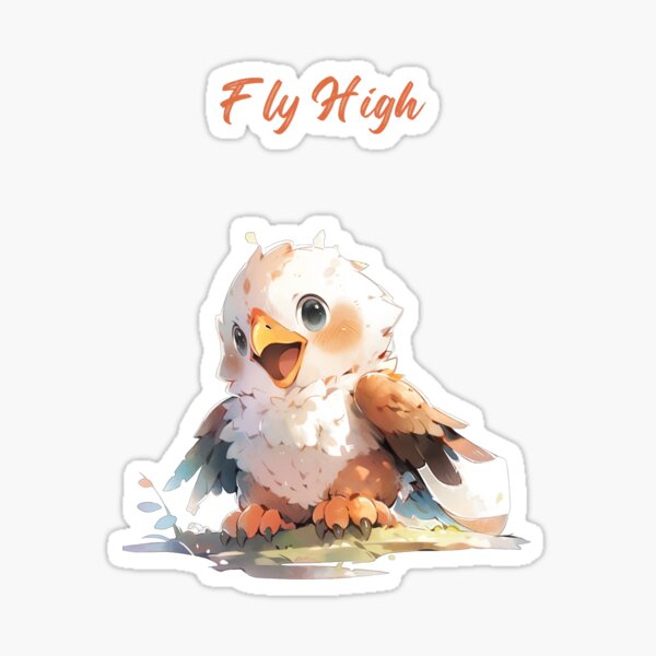 "Be kind | Cute Baby Eagle | Fly High" Sticker for Sale by Dazaarka ...