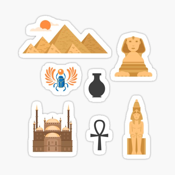 "Visit Cairo Egypt Landmarks Pack" Sticker for Sale by Emilianozolla ...