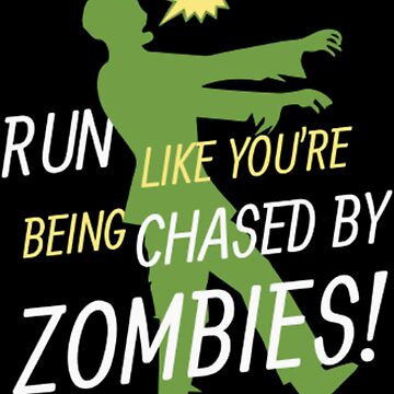 "Zombies run " Sticker for Sale by Kianbriseno | Redbubble