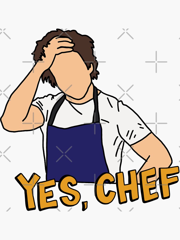 "The Bear - Carmy - Yes, Chef" Sticker for Sale by emilymoeller | Redbubble