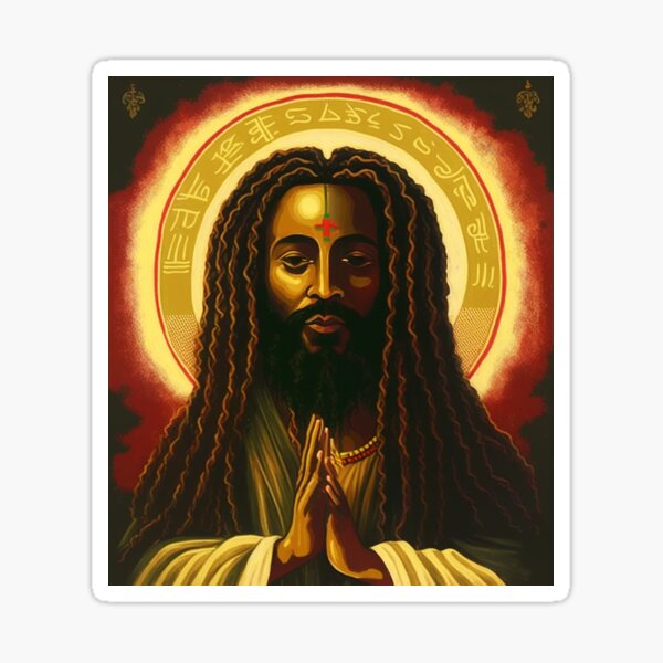"Afro African Jesus, Rasta, Dreadlocks, Rastafarian, Spirital " Sticker ...