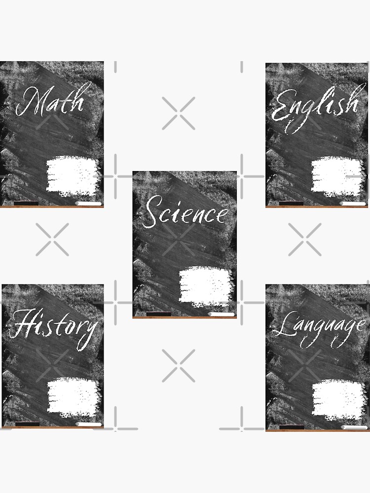 "School Labels Subject Labels Sticker Pack" Sticker for Sale by caileag ...