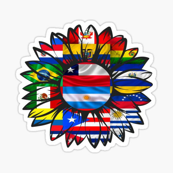 "Latin America flags,Hispanic heritage month" Sticker for Sale by ...