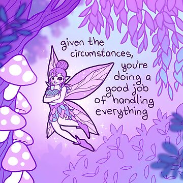 ""You're Doing a Good Job" Fairy in Forest" Sticker for Sale by ...