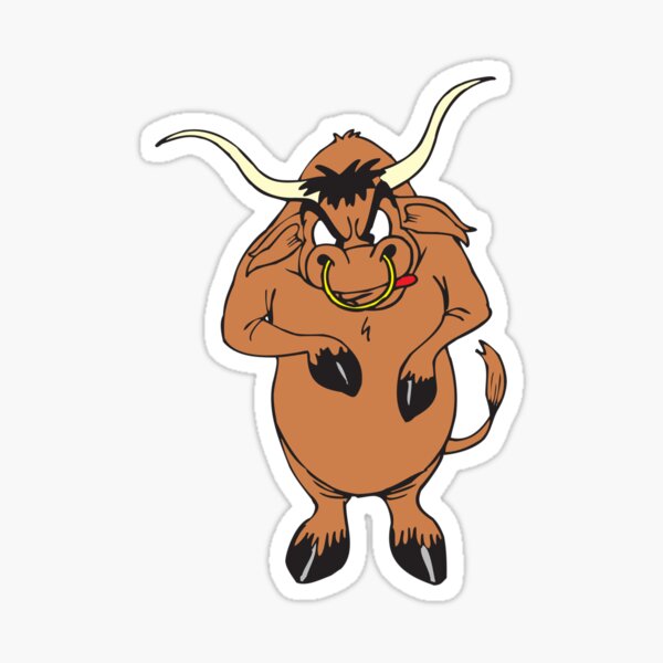"Angry Bull" Sticker for Sale by Kkorginal | Redbubble