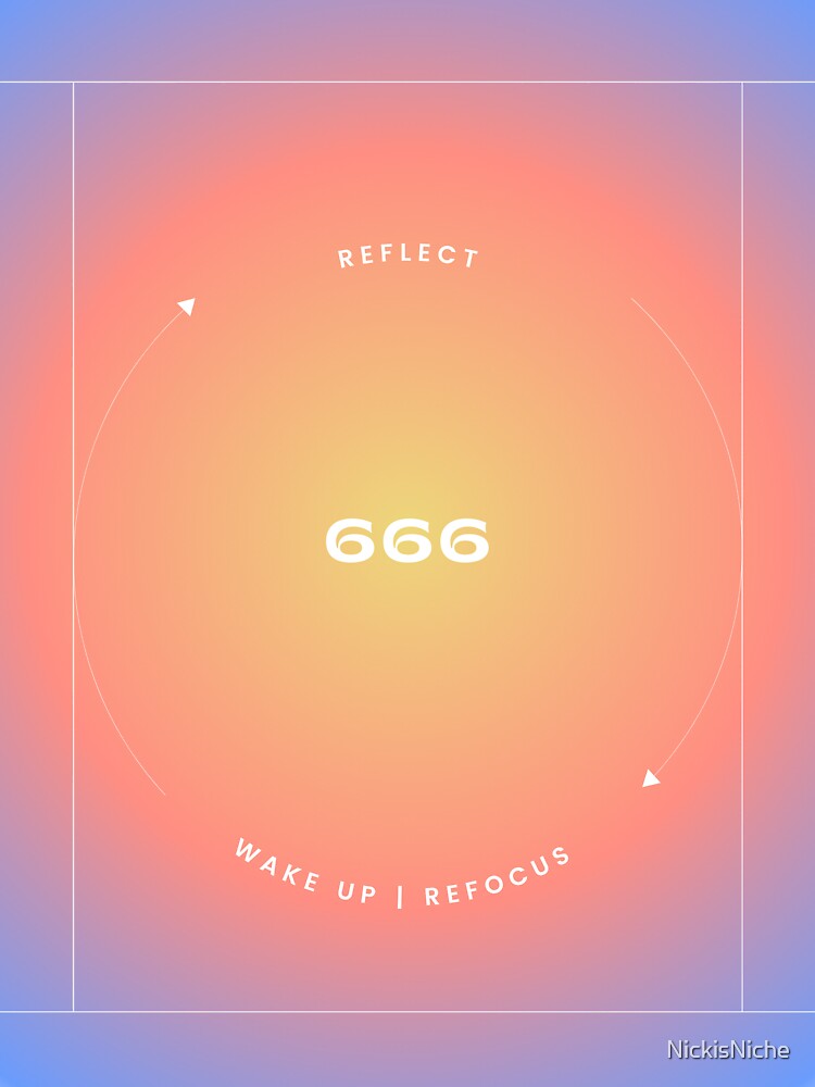 "Angel Number 666 Reflect" Sticker for Sale by NickisNiche | Redbubble