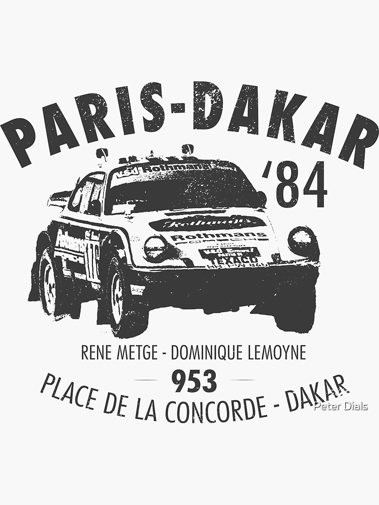 "1984 Paris Dakar Rally" Sticker for Sale by Peter Dials | Redbubble