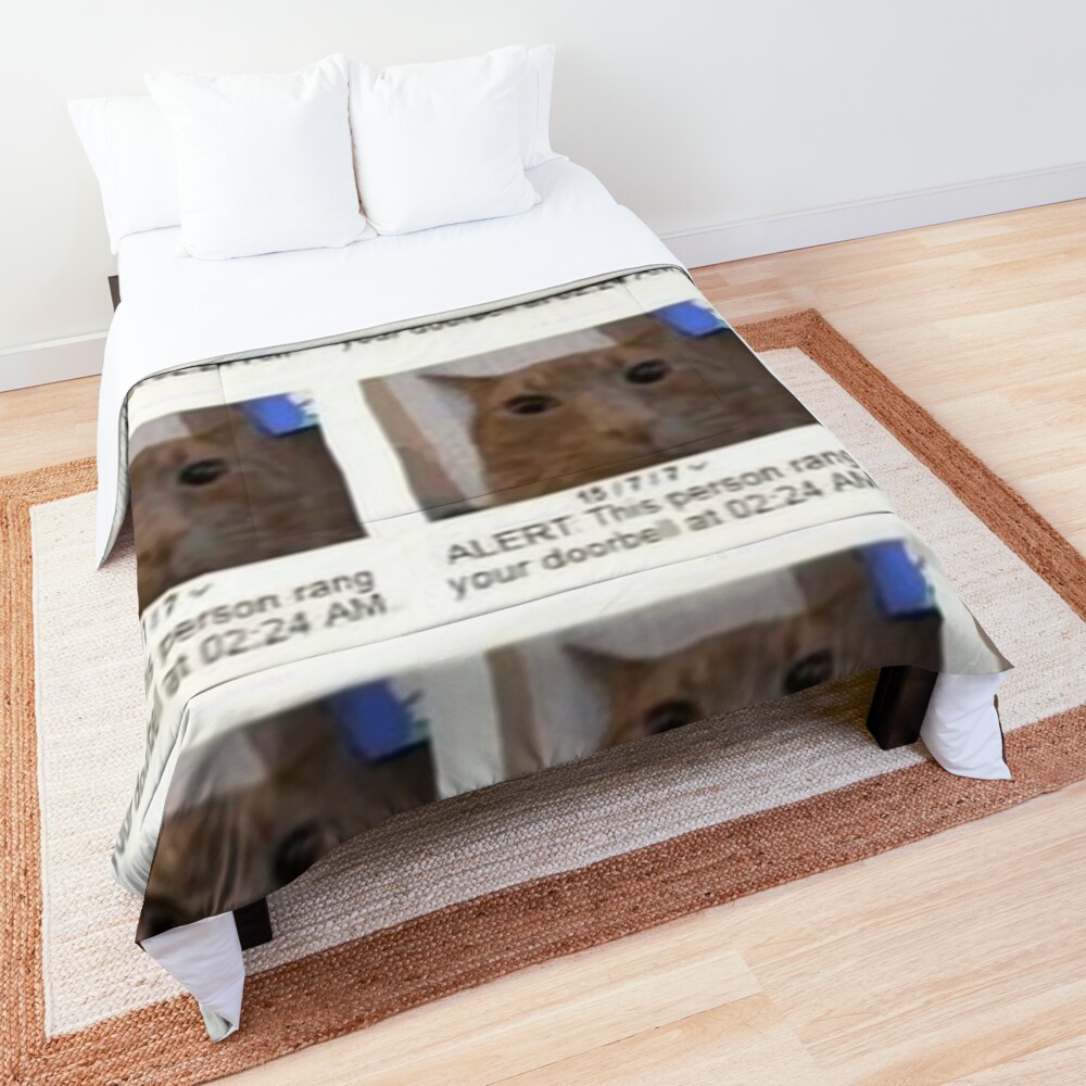 "Orange cat meme this person rang your doorbell" Poster for Sale by ...