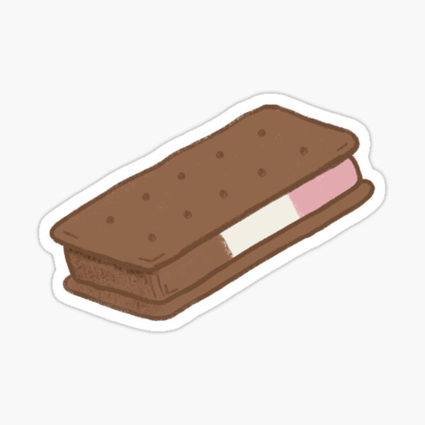 "Neapolitan Ice Cream Sandwich " Sticker for Sale by Jenny Slusarz ...
