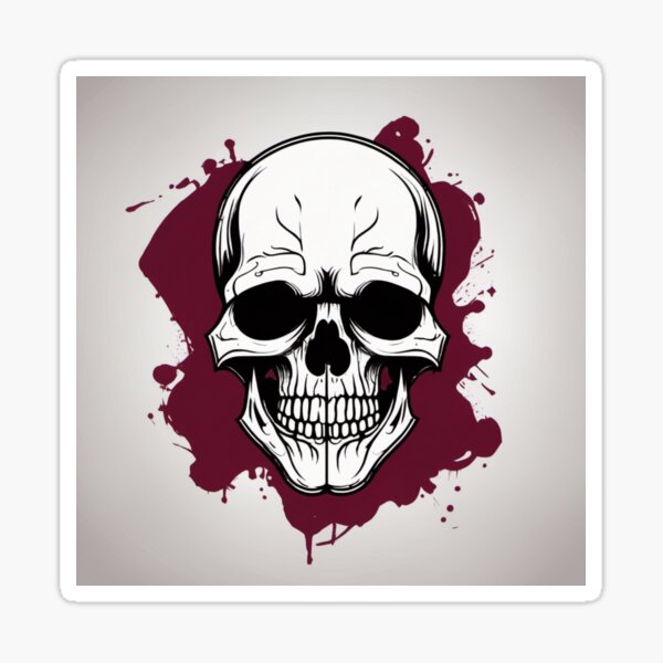 "Bloody Skull Art" Sticker for Sale by Joseph Hail | Redbubble
