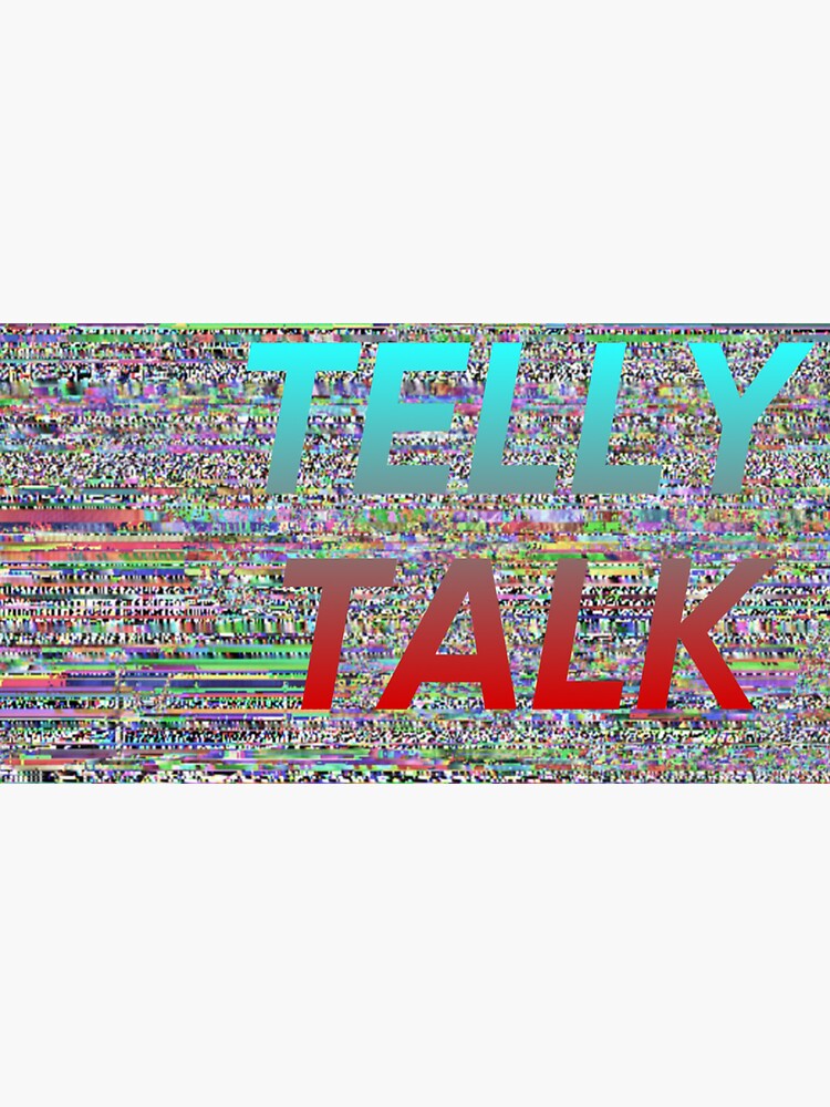 "Telly Talk Text Logo" Sticker for Sale by Telly Productions | Redbubble