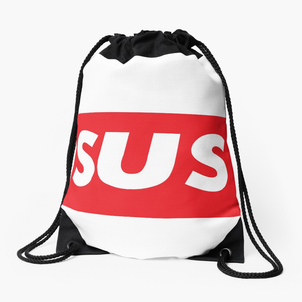 "Sus Suspicious" Drawstring Bag for Sale by ProjectX23 | Redbubble
