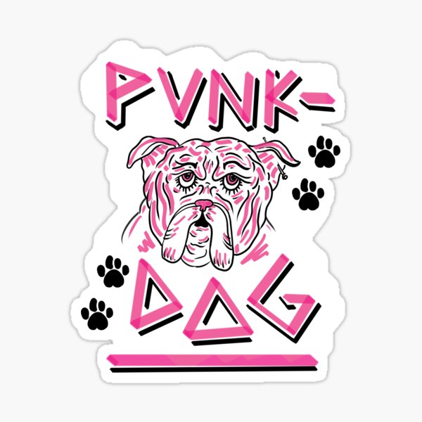 "PUNK DOG" Sticker for Sale by Prasbio | Redbubble