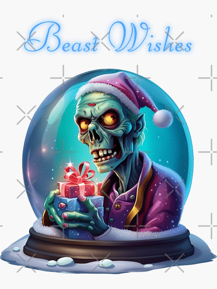 "Alternative Christmas - Beast Wishes " Sticker for Sale by crackerjack ...