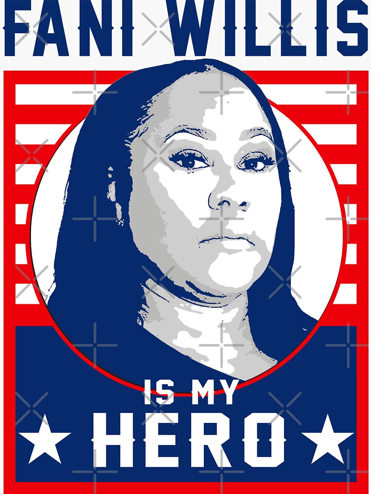 "Fani Willis is my hero" Sticker for Sale by partyfarty | Redbubble