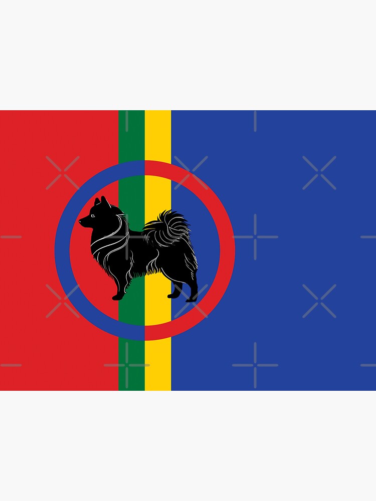 "SLCOA | SWEDISH LAPPHUND on the SAMI FLAG" Sticker for Sale by ...