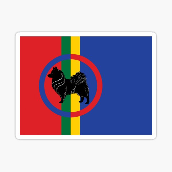 "SLCOA | SWEDISH LAPPHUND on the SAMI FLAG" Sticker for Sale by ...