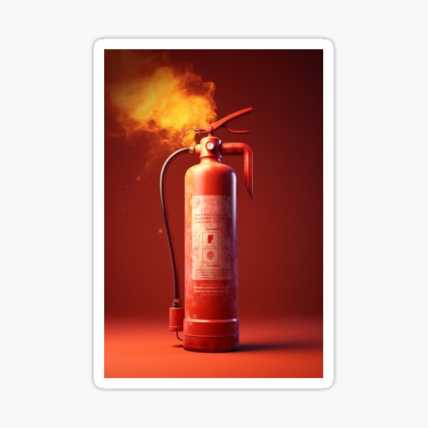 "Fire Extinguisher" Sticker for Sale by DigitizedArt | Redbubble