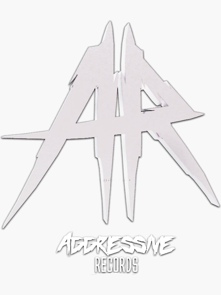 "Aggressive Records" Sticker for Sale by JohnDerry | Redbubble