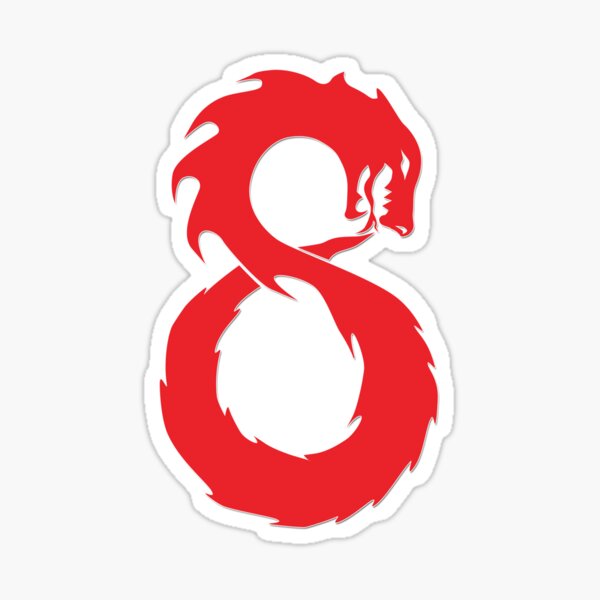 "Lucky Number Eight - The Chinese Infinity Dragon" Sticker for Sale by ...