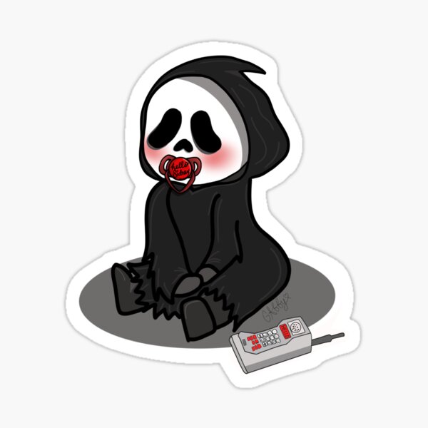 "Baby ghost face " Sticker for Sale by Gabby M | Redbubble