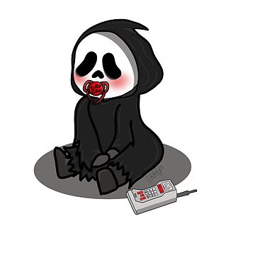 "Baby ghost face " Sticker for Sale by Gabby M | Redbubble