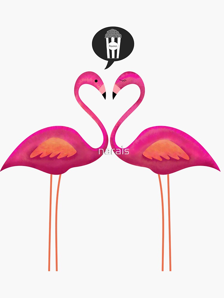 "Pink popcorn" Sticker by narais | Redbubble