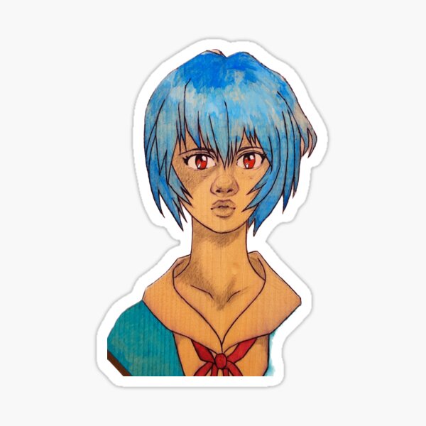 "Rei Ayanami" Sticker for Sale by Molunit89 | Redbubble
