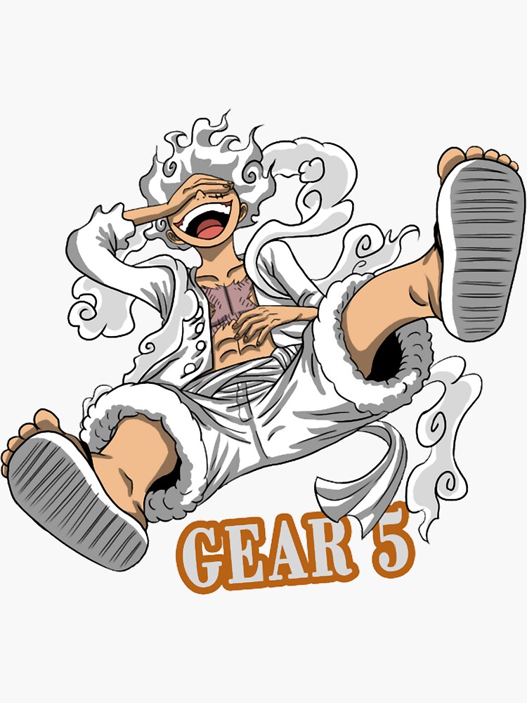 "Gear 5 Monkey D Luffy" Sticker for Sale by VictoreViviany | Redbubble